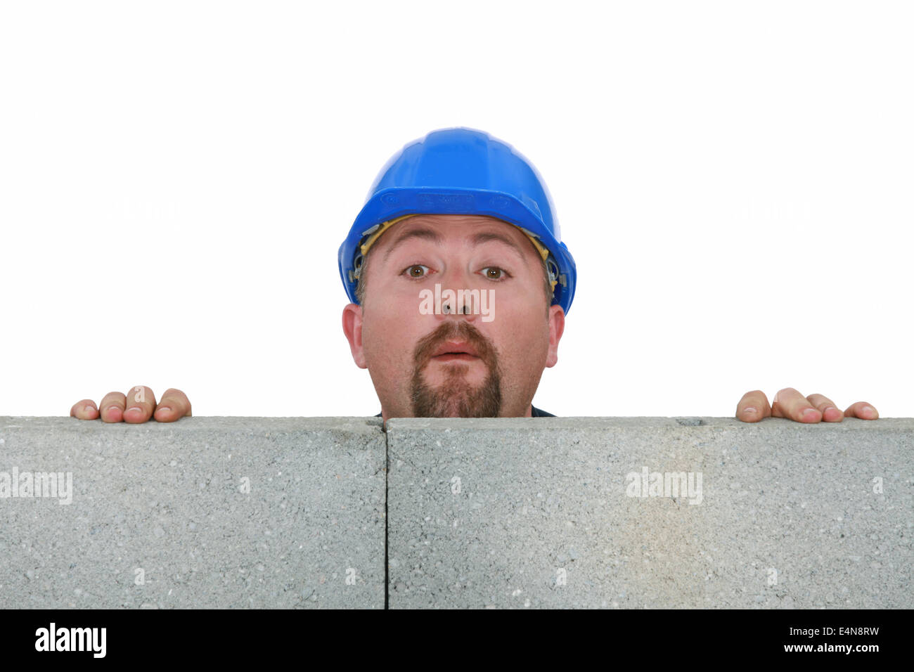 Man peeking over wall hi-res stock photography and images - Alamy