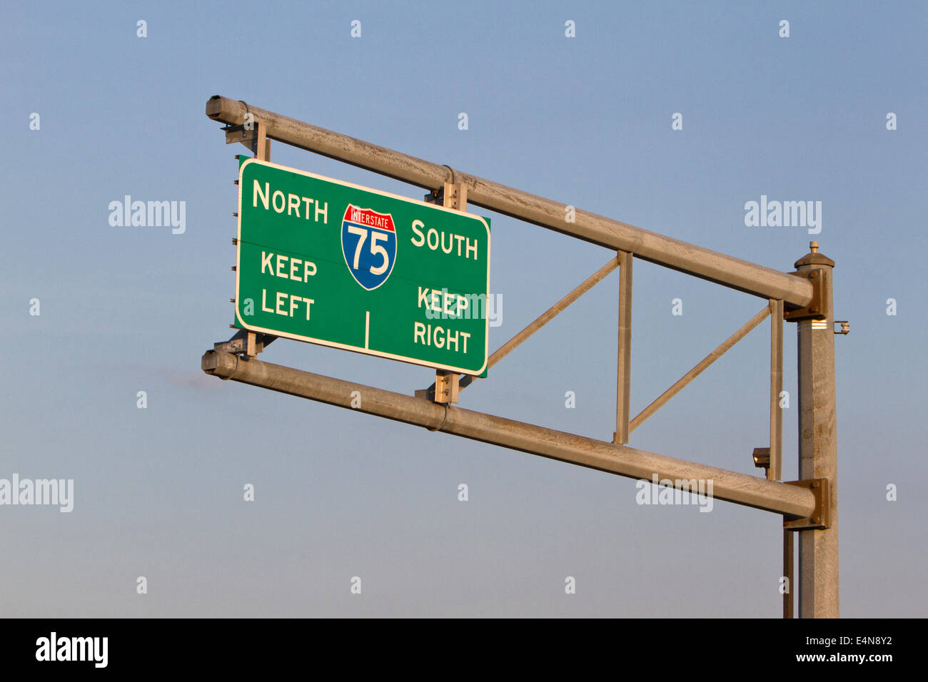 Sign for an on-ramp to I75, United States interstate Stock Photo - Alamy