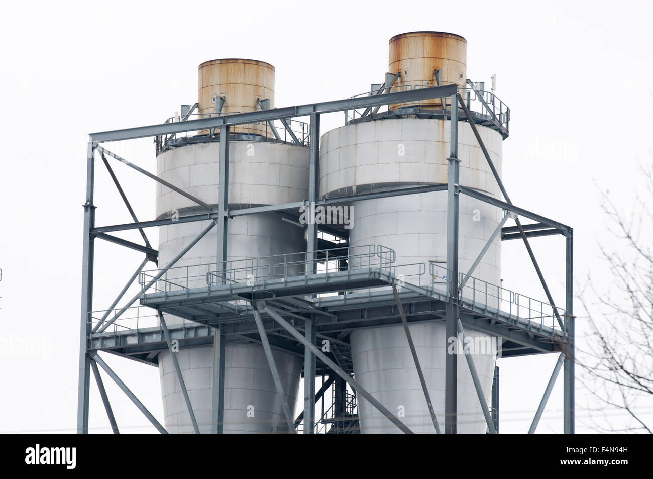 chimneys in chemical factory Stock Photo - Alamy