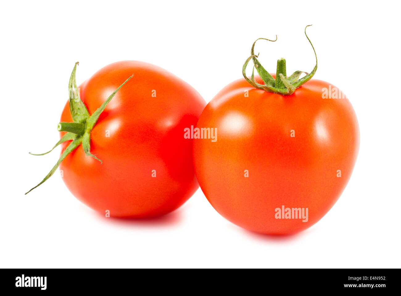 Pair of ripe red tomatoes Stock Photo - Alamy