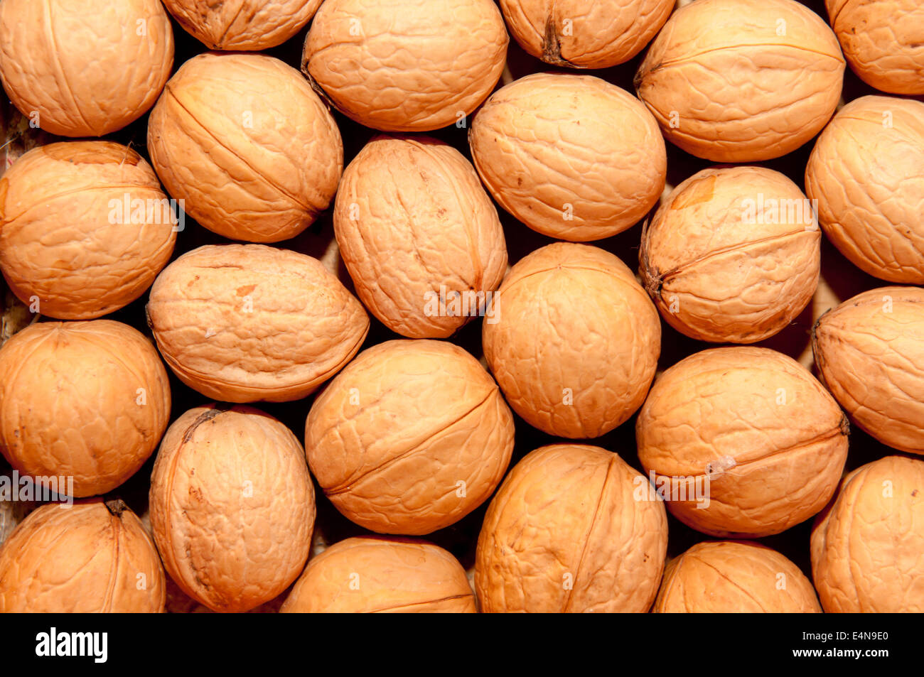 group of walnuts as background Stock Photo - Alamy