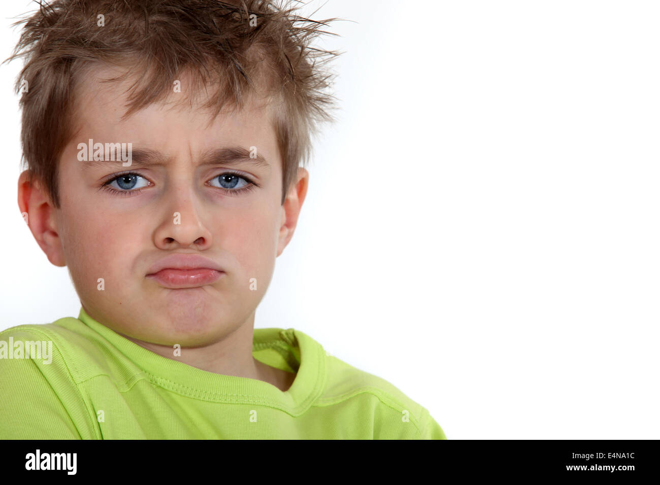 Portrait of a pouting boy Stock Photo - Alamy