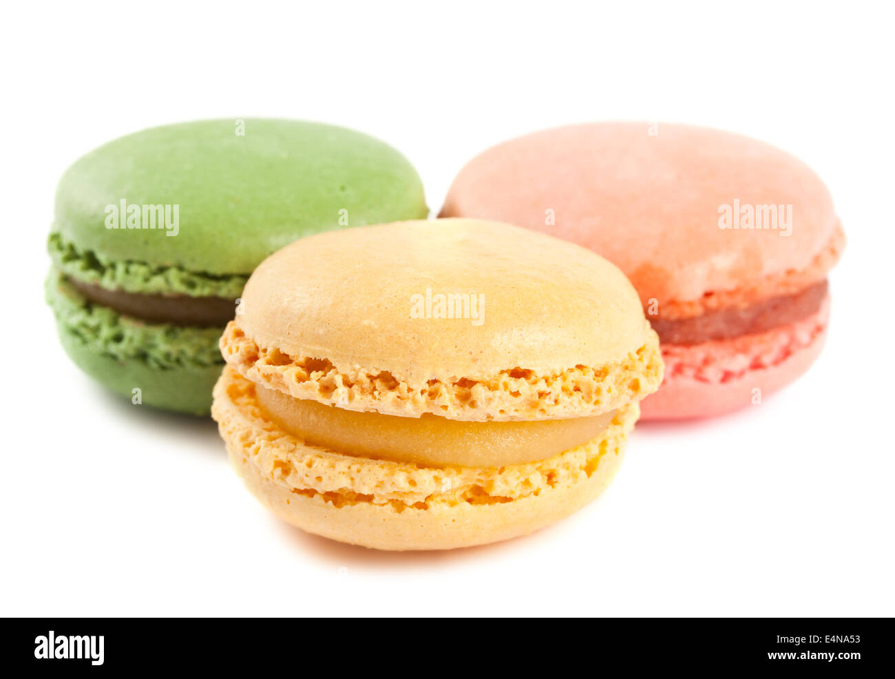 Three french macaroons Stock Photo - Alamy