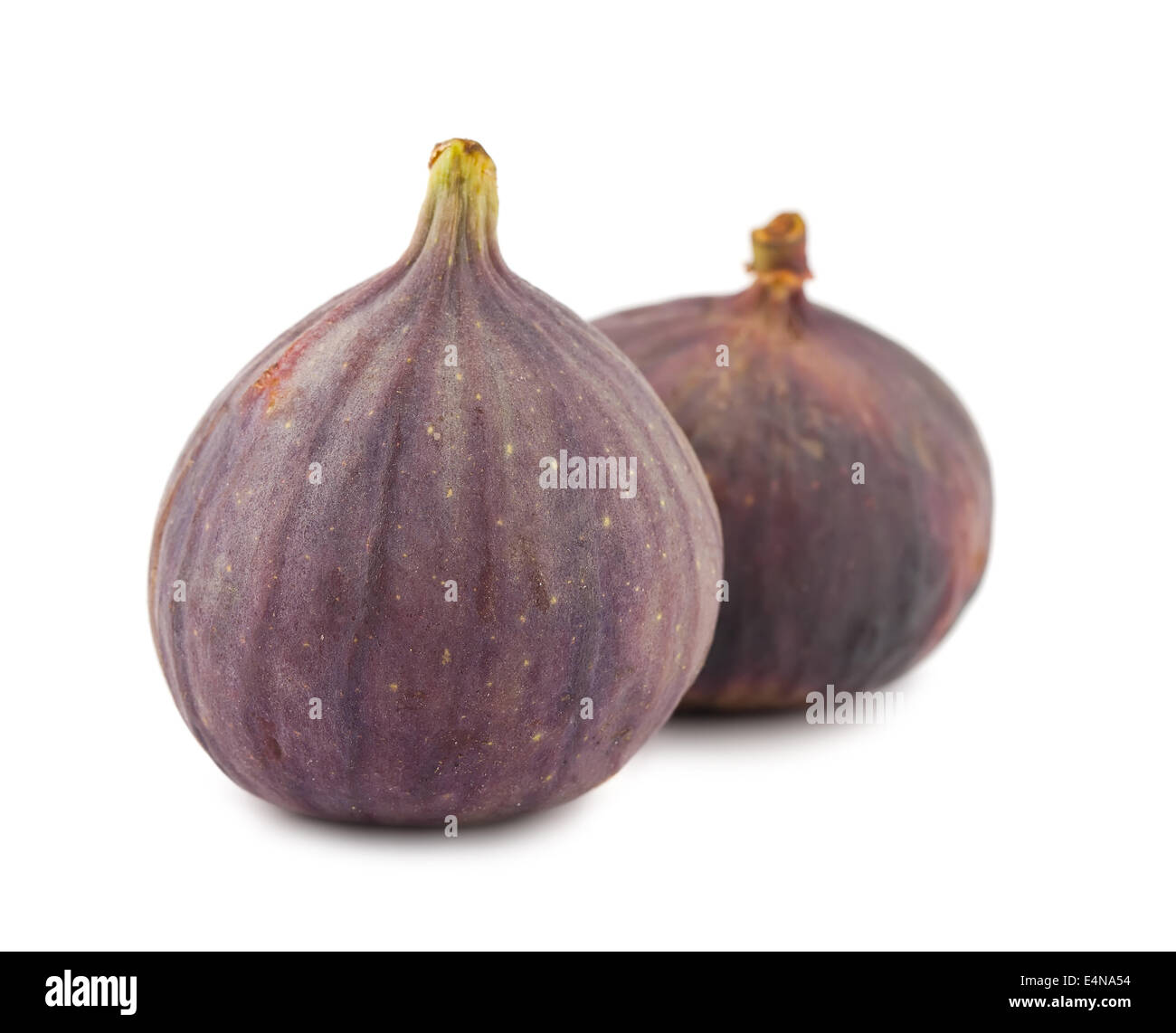 Two ripe fig fruits Cut Out Stock Images & Pictures - Alamy