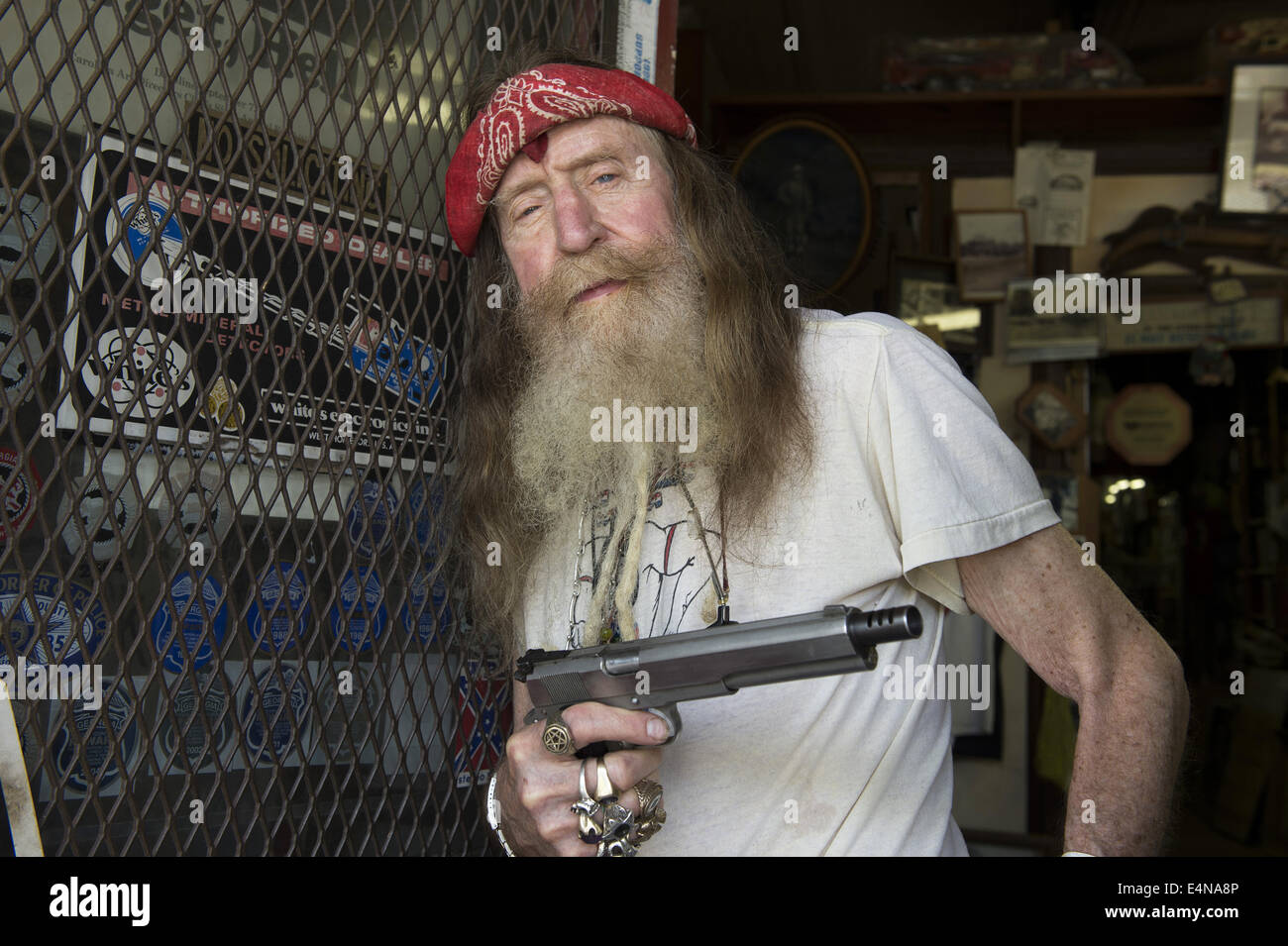 July 3, 2014 - Kennesaw - Dent Myers, gun rights supporter and owner of ...