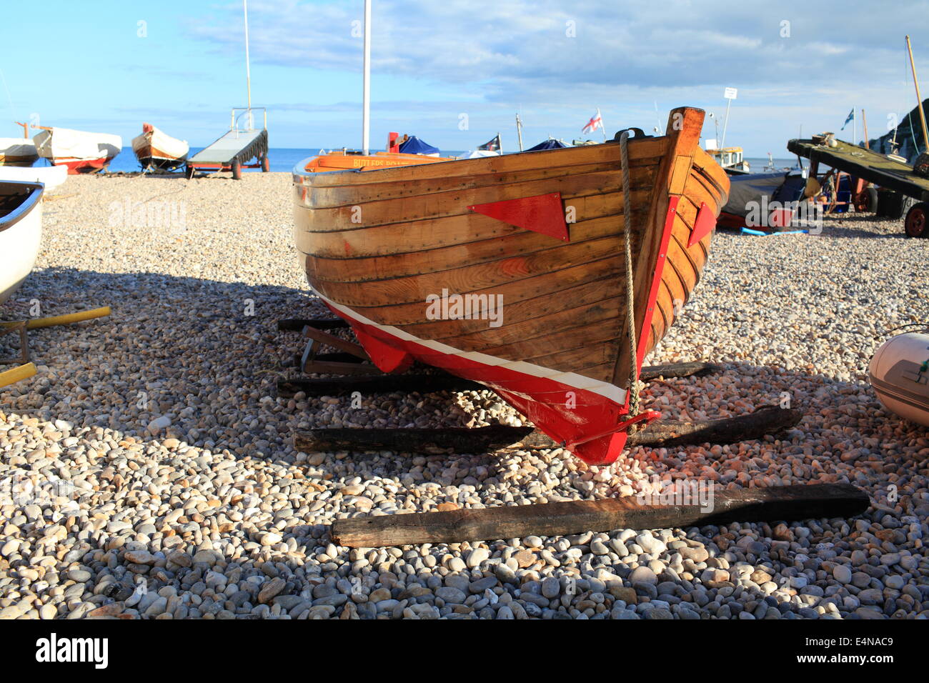 Beer, self drive boat in summer, East Devon, England, UK Stock Photo ...
