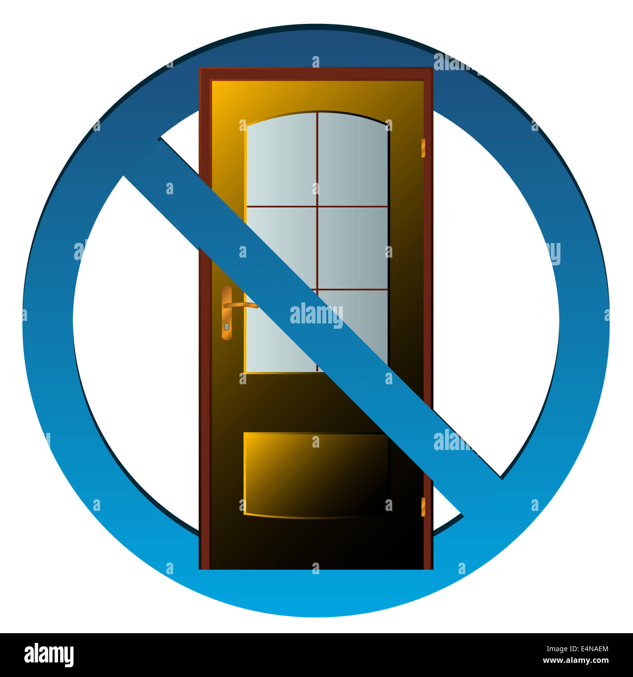 No exit icon Stock Photo - Alamy