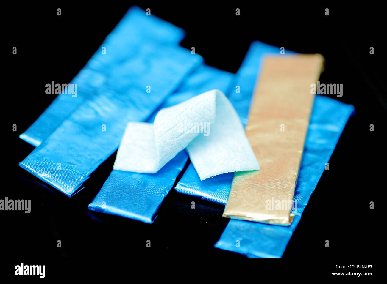 chewing gum and the wrapping foil Stock Photo - Alamy