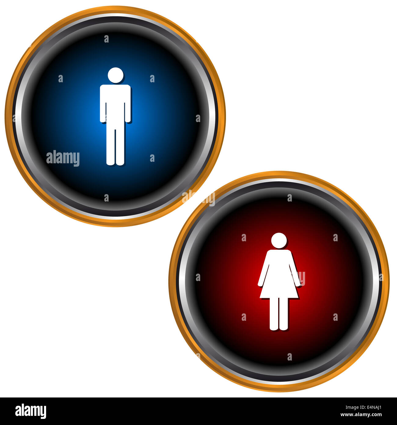 Man and woman icons Stock Photo - Alamy