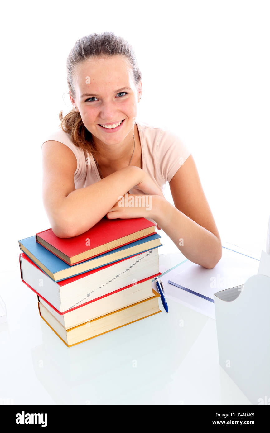 Smiling confident college student Stock Photo - Alamy