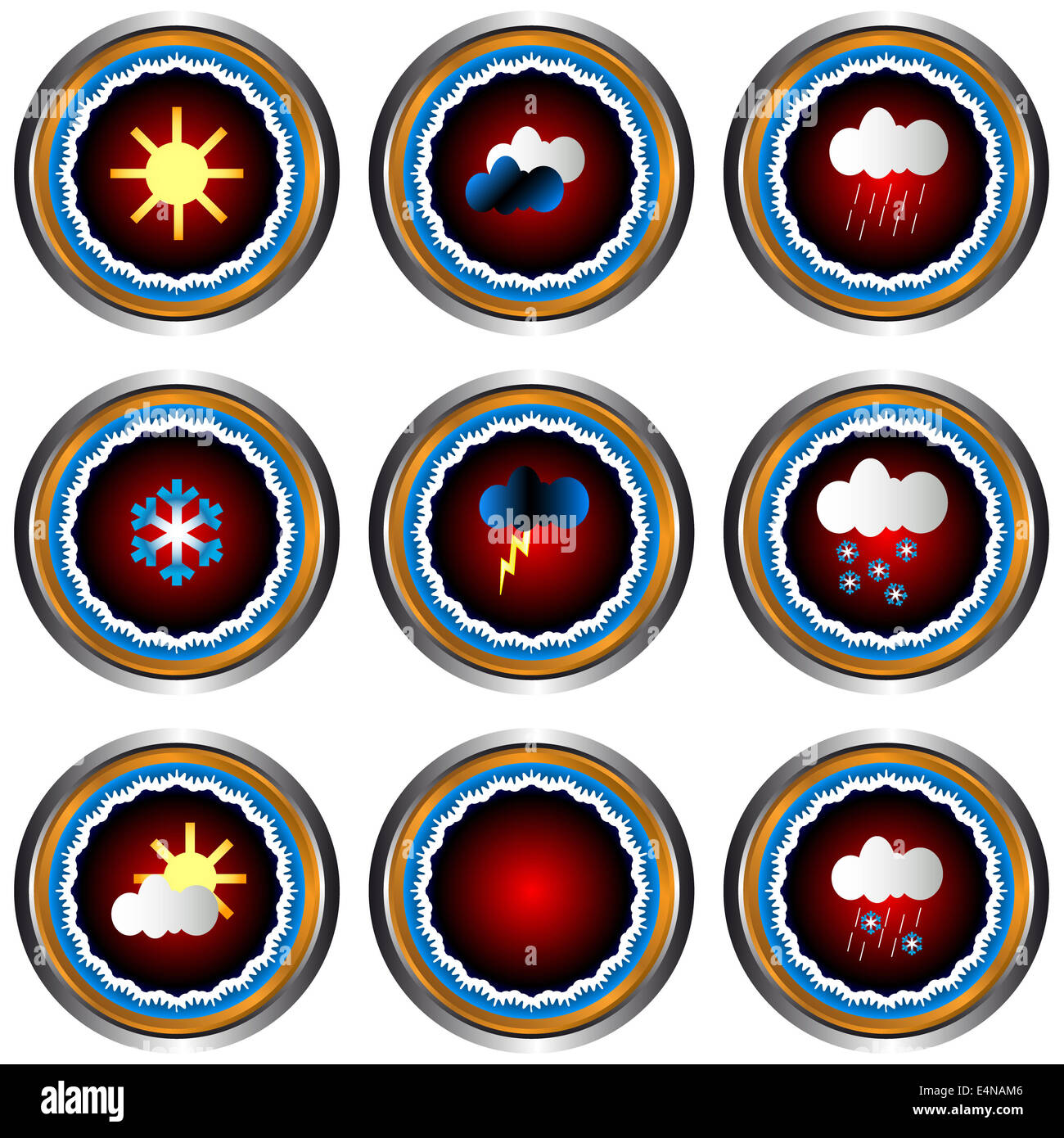 Weather forecast buttons hi-res stock photography and images - Alamy