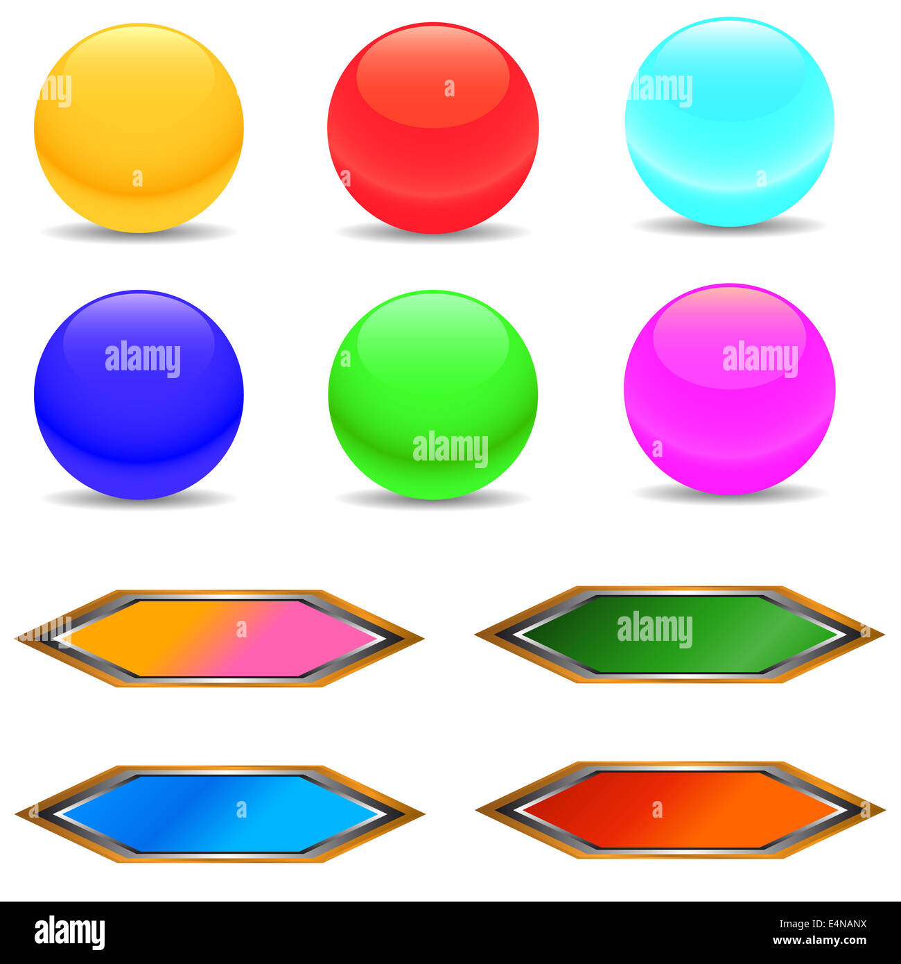 Set bright colorful stickers Cut Out Stock Images & Pictures - Alamy