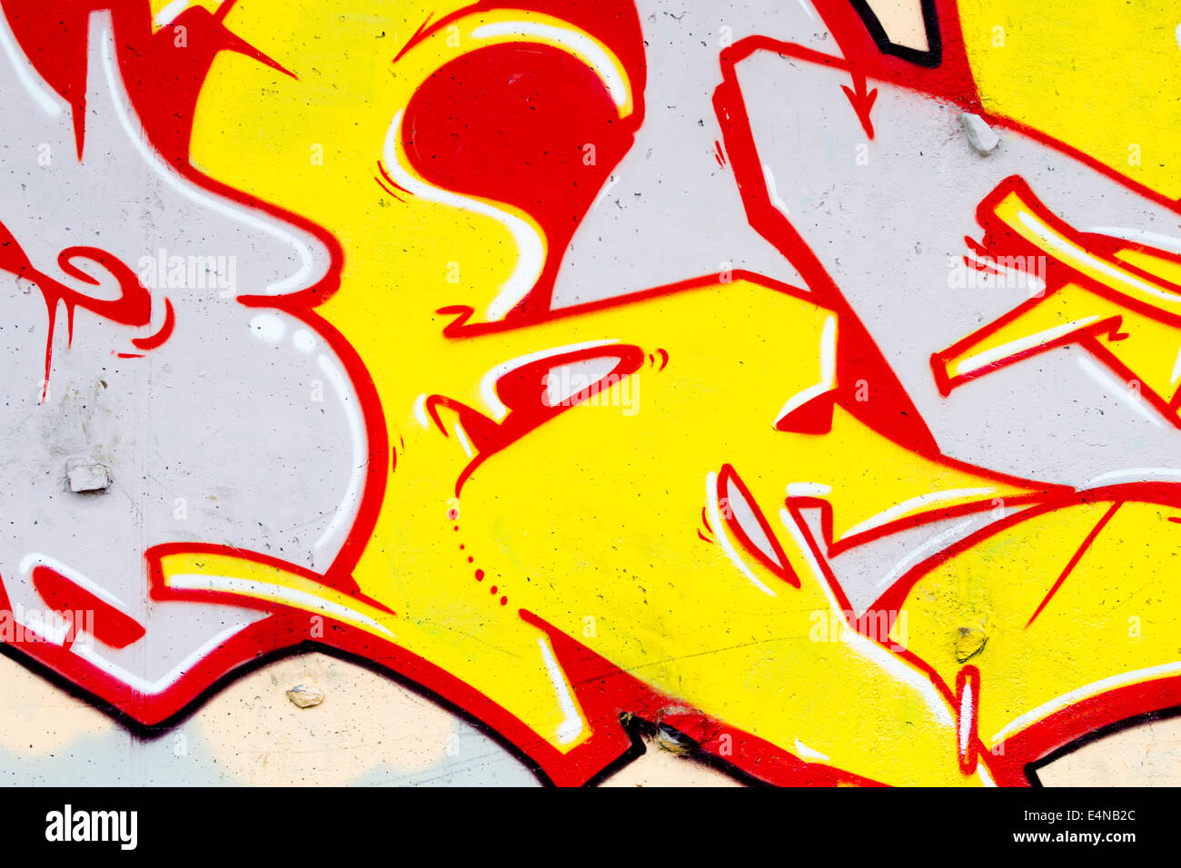 drawings on a wall, segment of a graffiti Stock Photo - Alamy