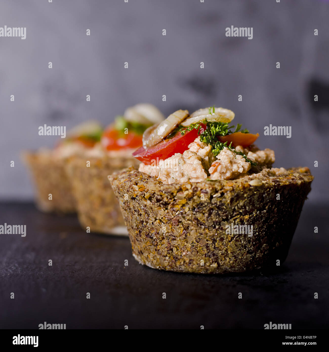 small raw food quiche Stock Photo - Alamy