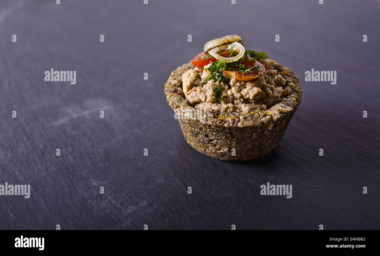 small raw food quiche Stock Photo - Alamy