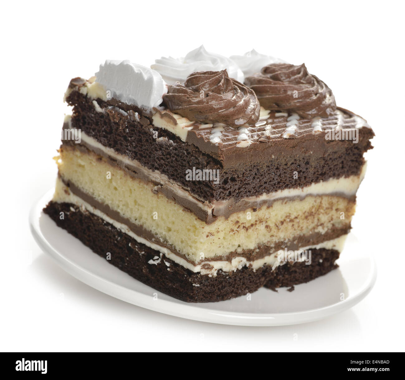 Chocolate Layer Cake Stock Photo - Alamy