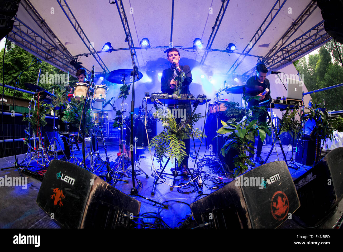 Segrate Milan Italy. 14th July 2014. The Italian electronic pop band M ...