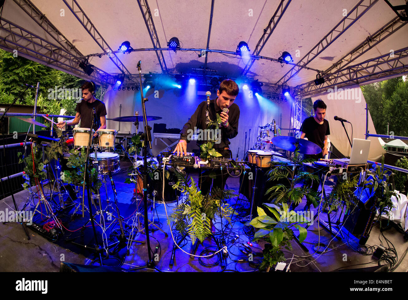 Segrate Milan Italy. 14th July 2014. The Italian electronic pop band M ...