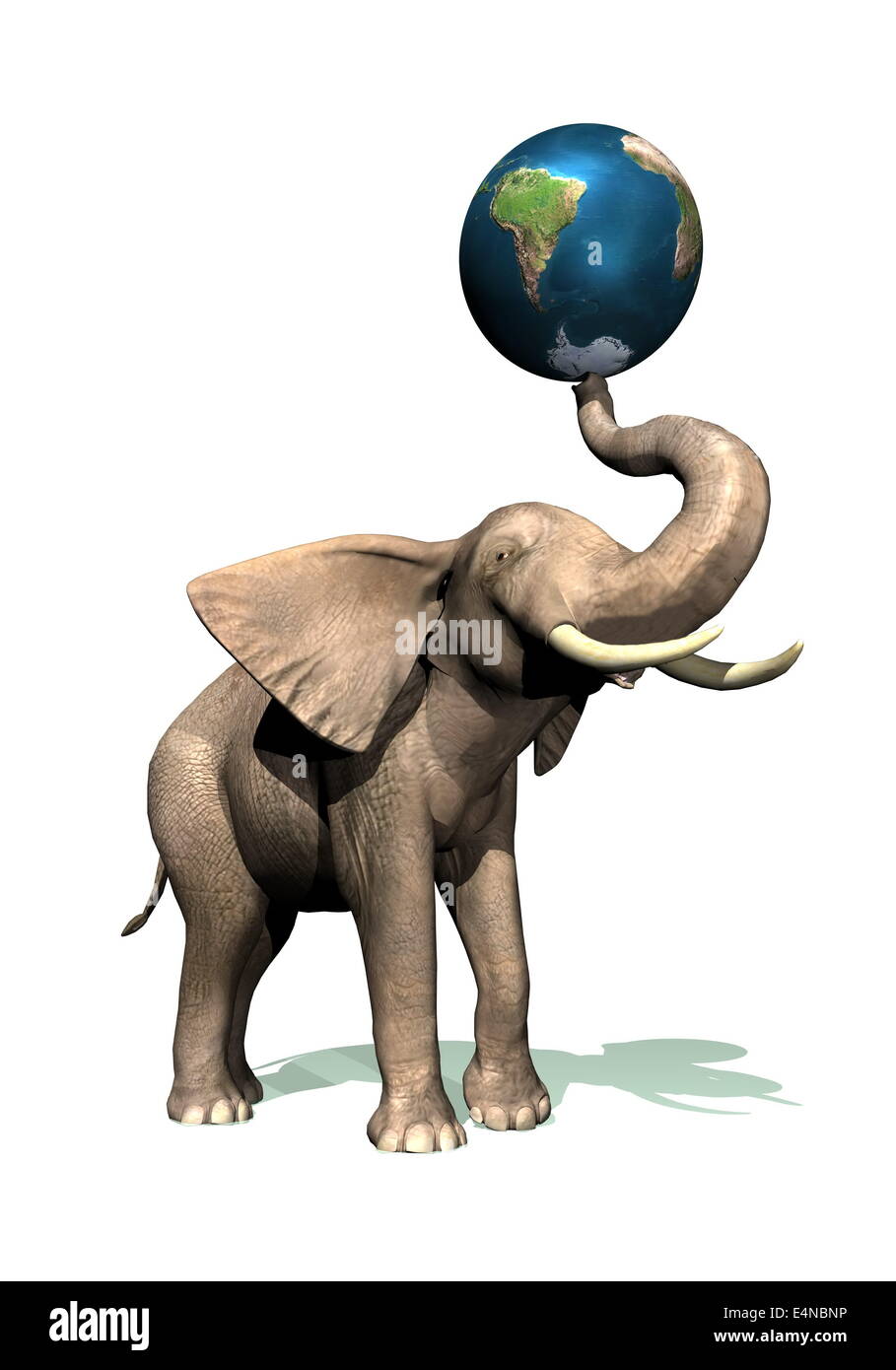 Elephant and earth Stock Photo - Alamy