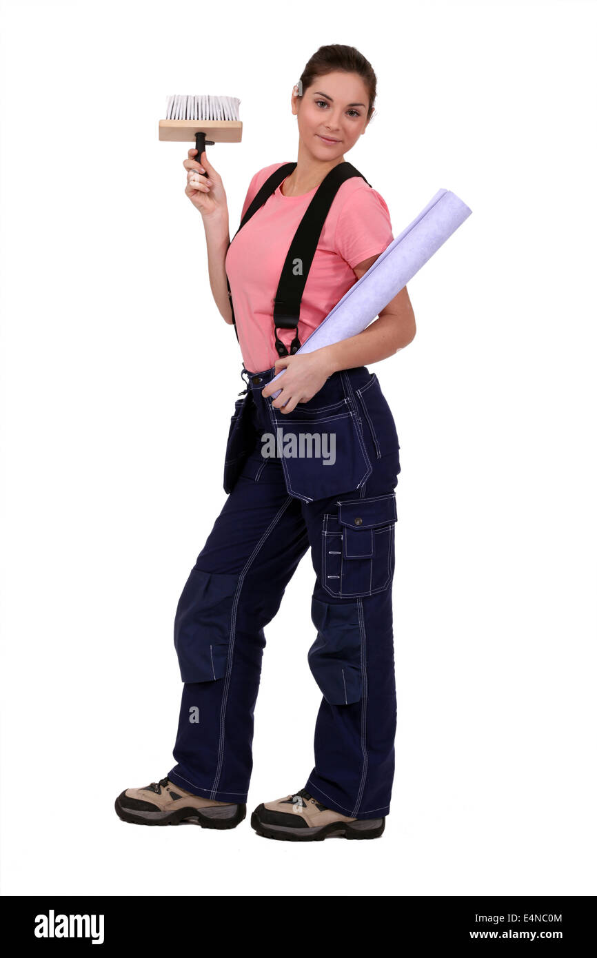 full-length portrait of craftswoman Stock Photo - Alamy