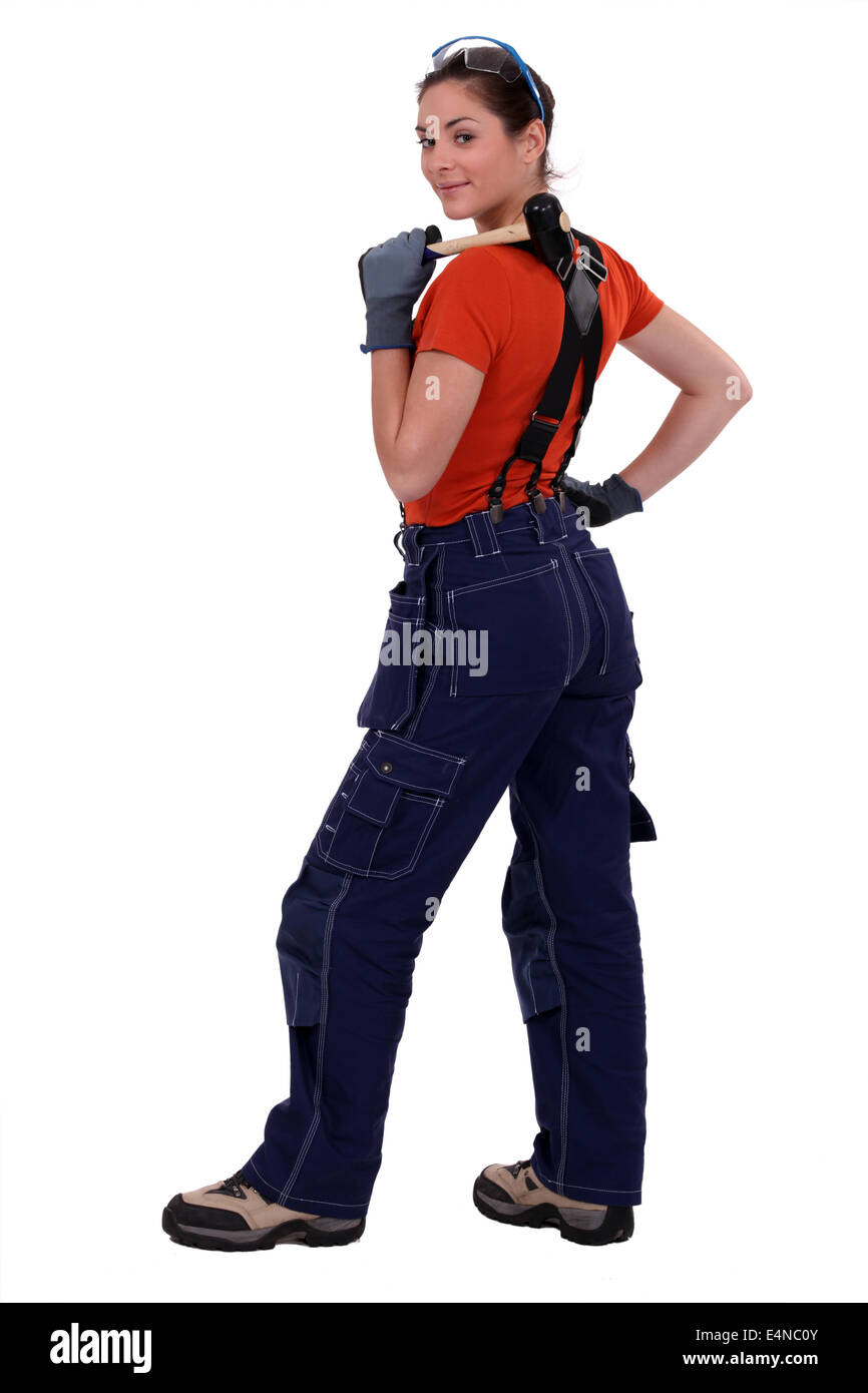 Woman industrial work Cut Out Stock Images & Pictures - Alamy