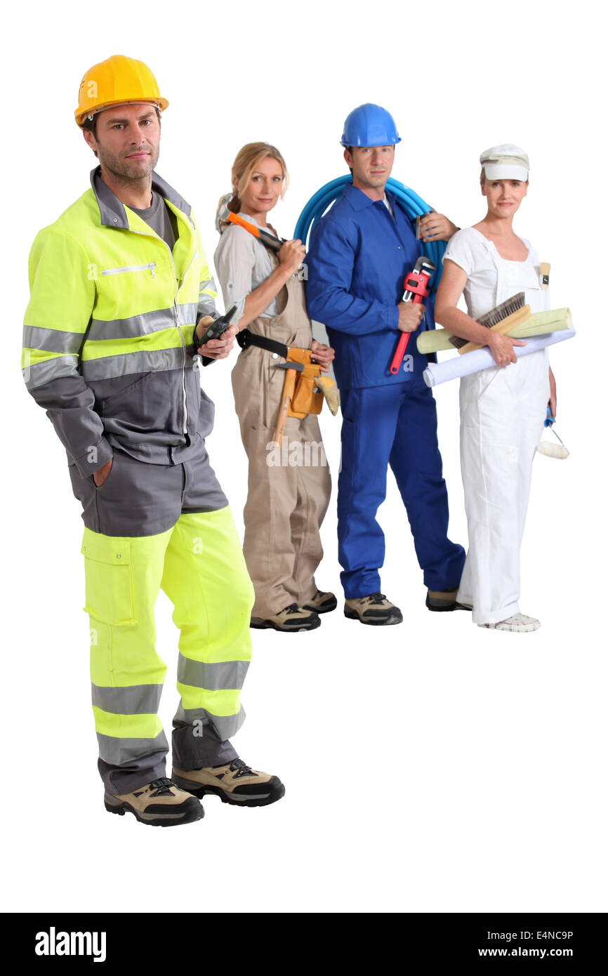 group of manual workers Stock Photo - Alamy