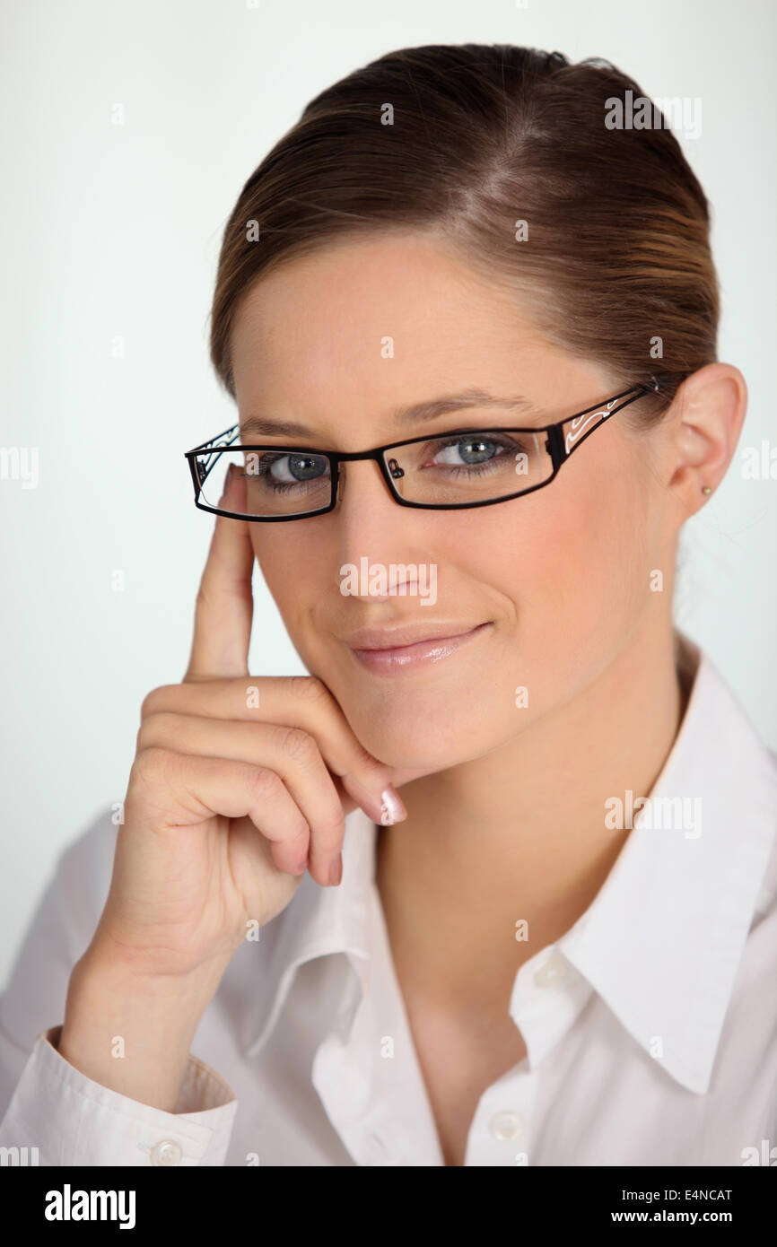 Intelligent female worker Stock Photo - Alamy