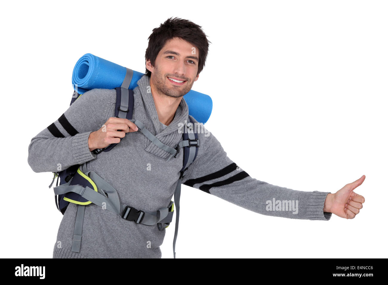 Hitchhiker man bag hi-res stock photography and images - Alamy