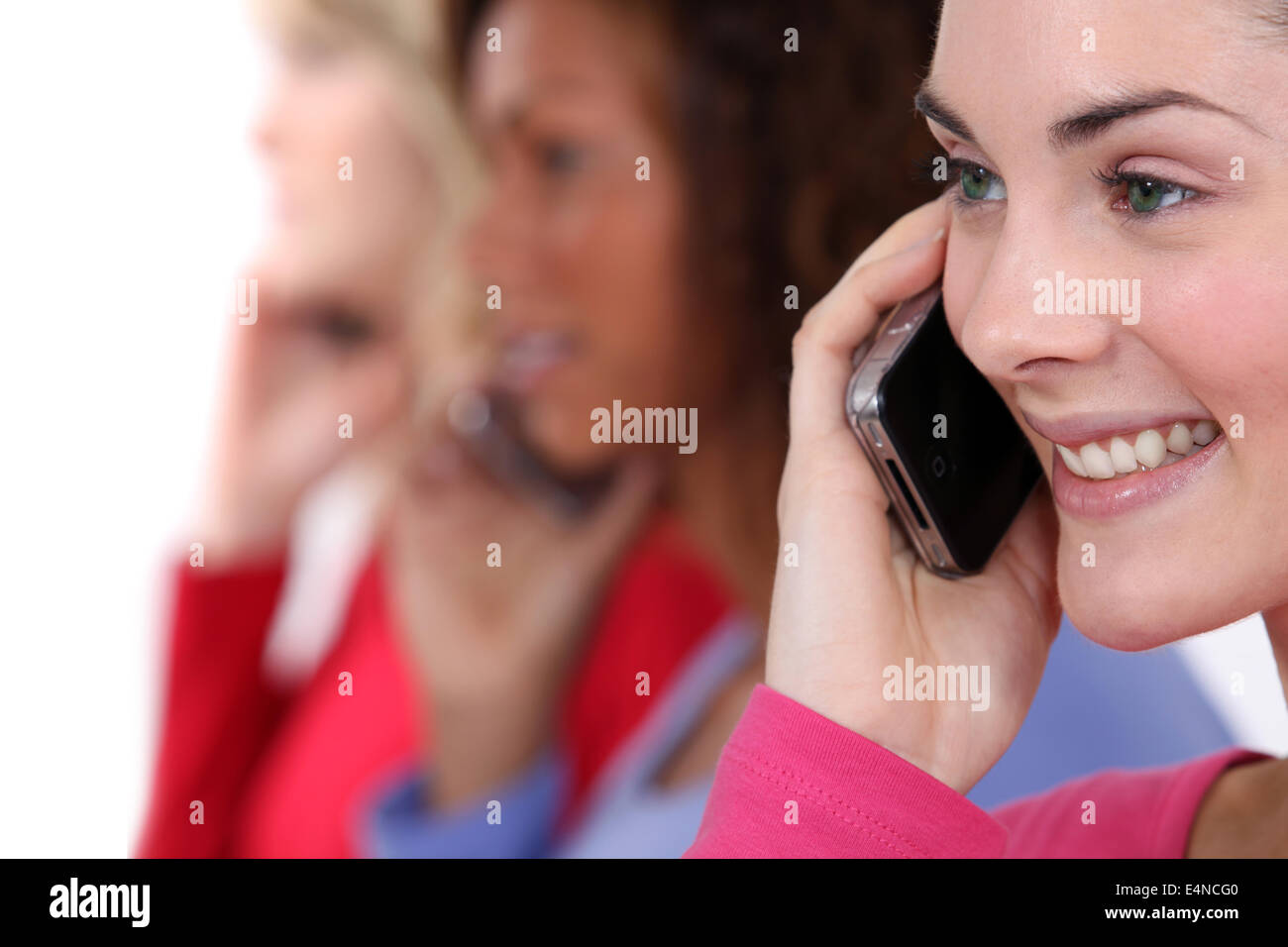 Talk over the telephone hi-res stock photography and images - Alamy