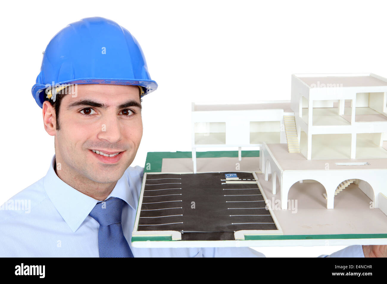 Architect and 3D model Stock Photo - Alamy