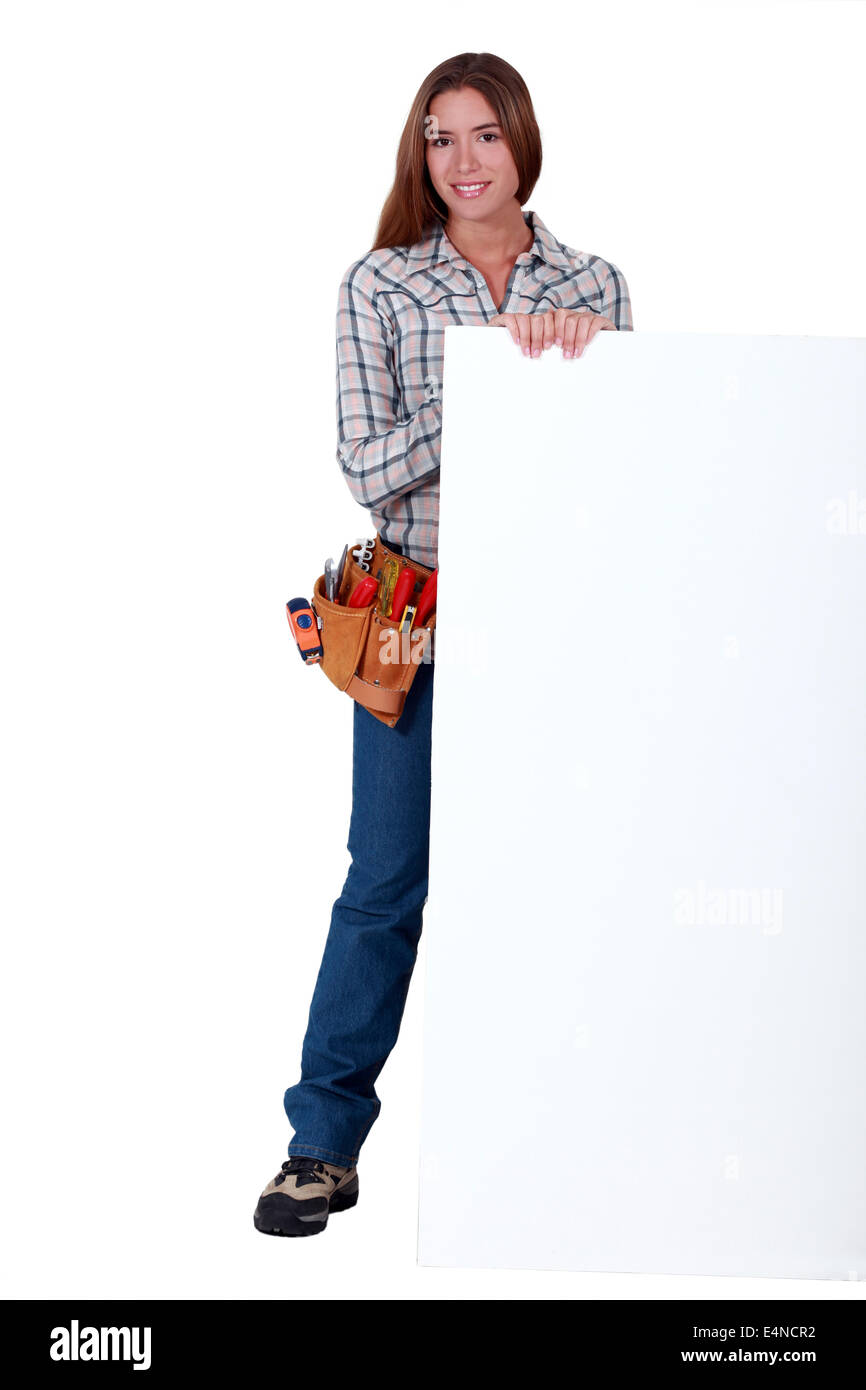 Portrait female industrial worker Cut Out Stock Images & Pictures - Alamy