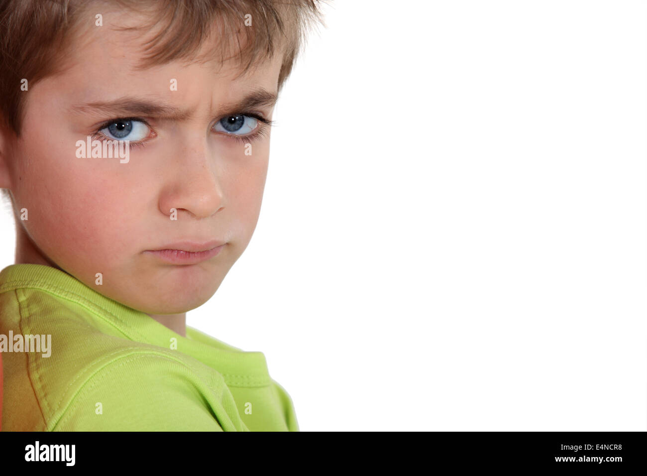 little boy sulking Stock Photo - Alamy