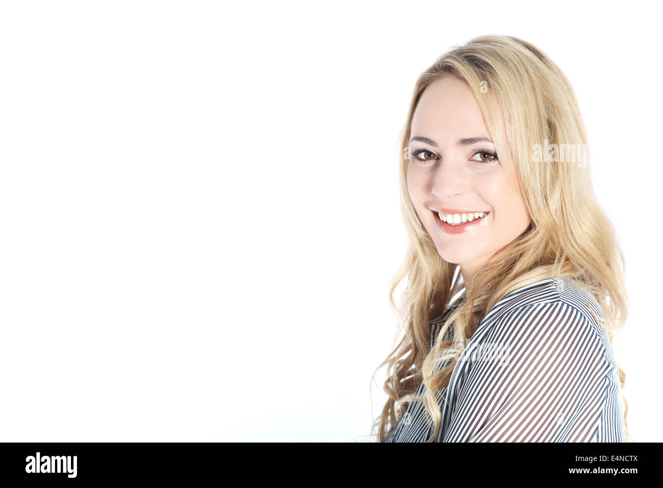 Woman smile friendly Cut Out Stock Images & Pictures - Alamy