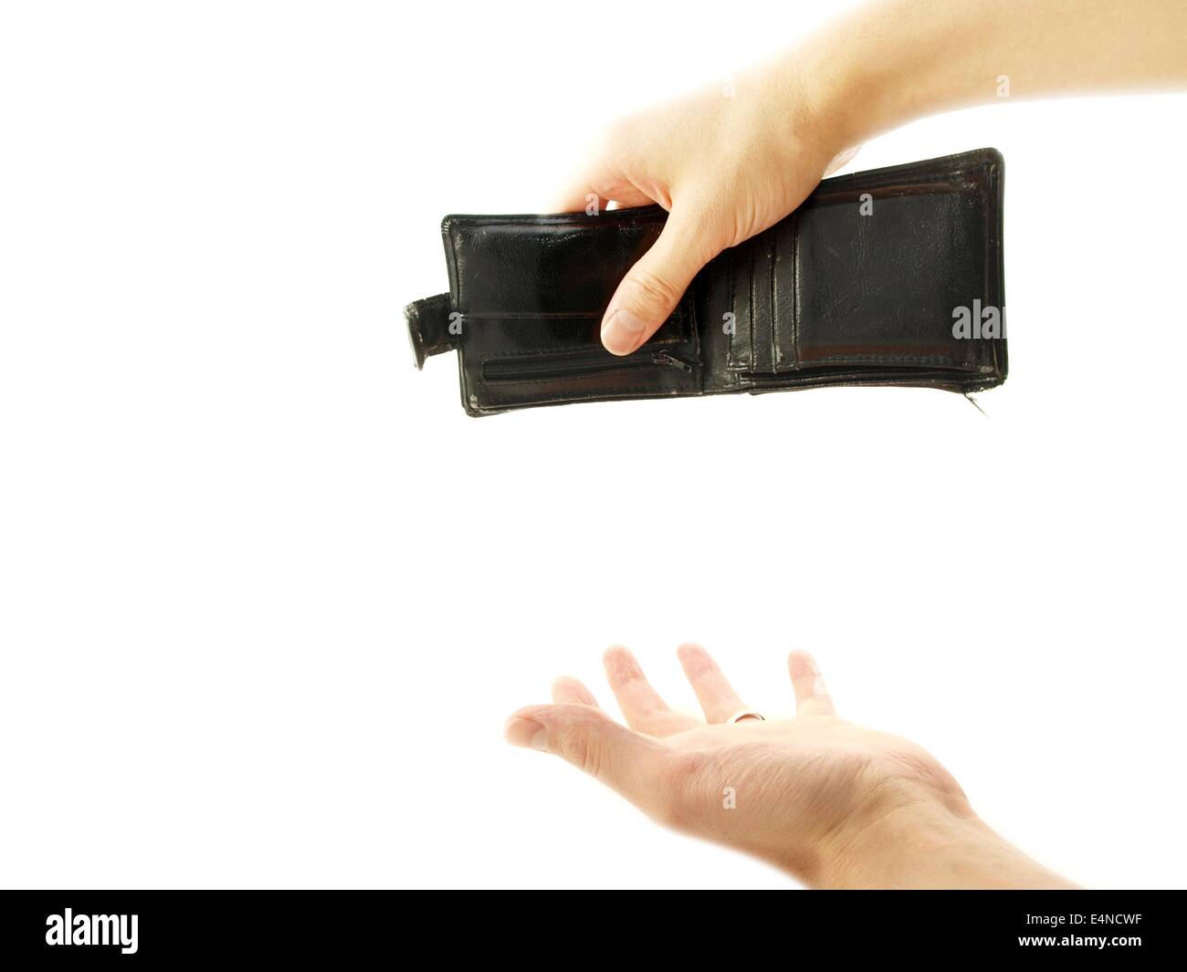 Checking empty wallet close up hi-res stock photography and images - Alamy