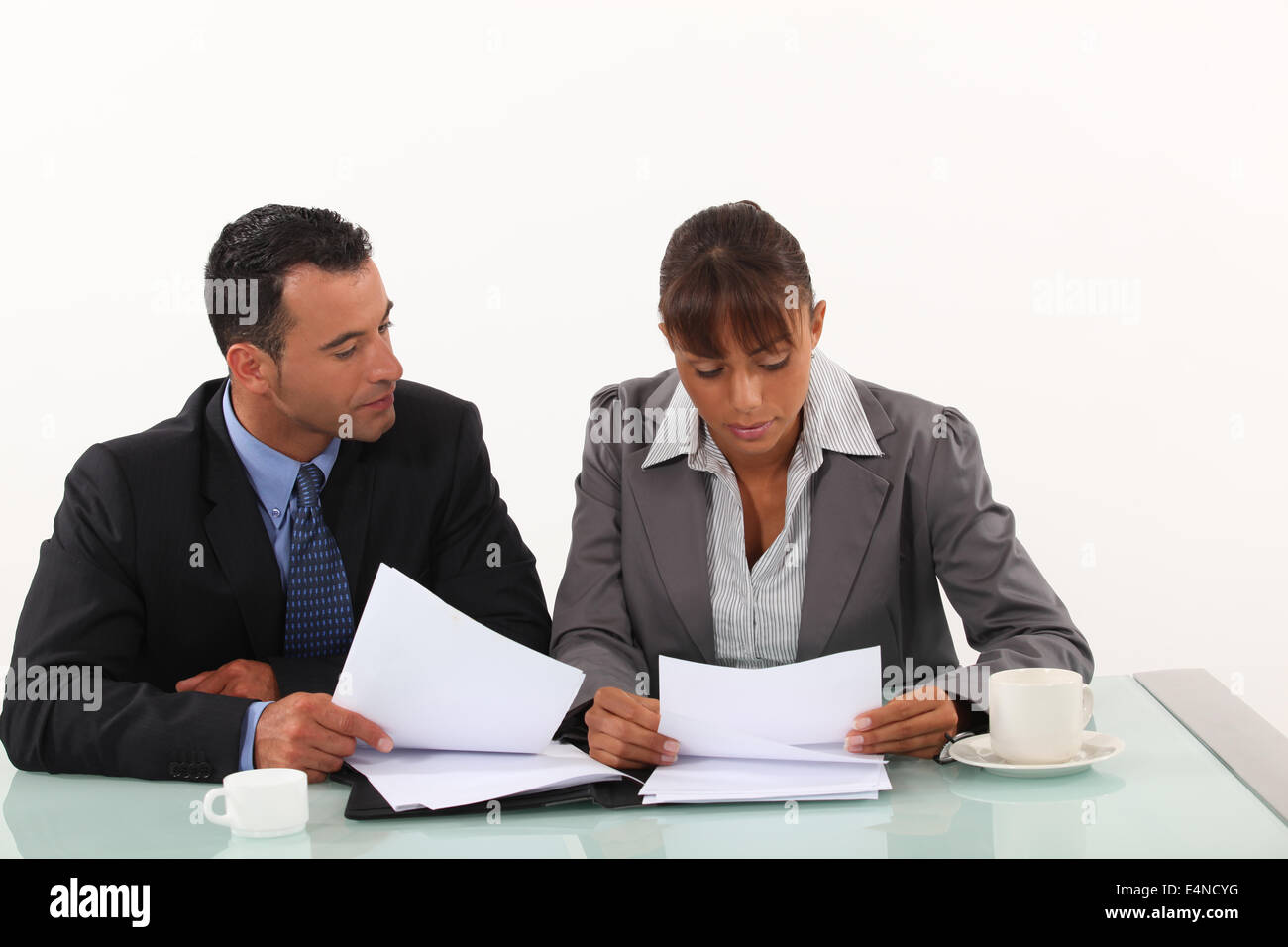 Reviewing reports hi-res stock photography and images - Alamy
