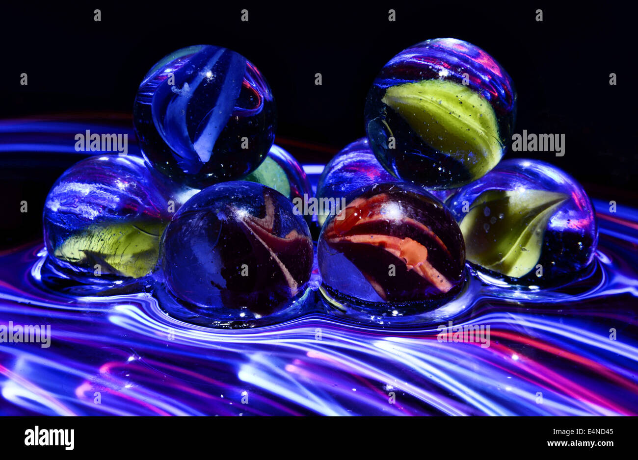 colored marbles with different lighting effects Stock Photo - Alamy