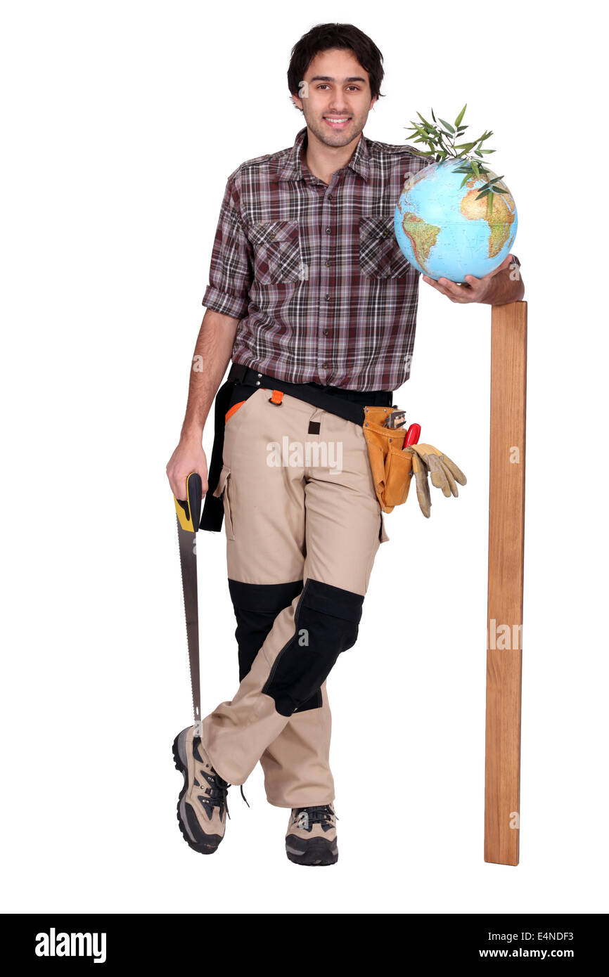 Man standing on top globe hi-res stock photography and images - Alamy