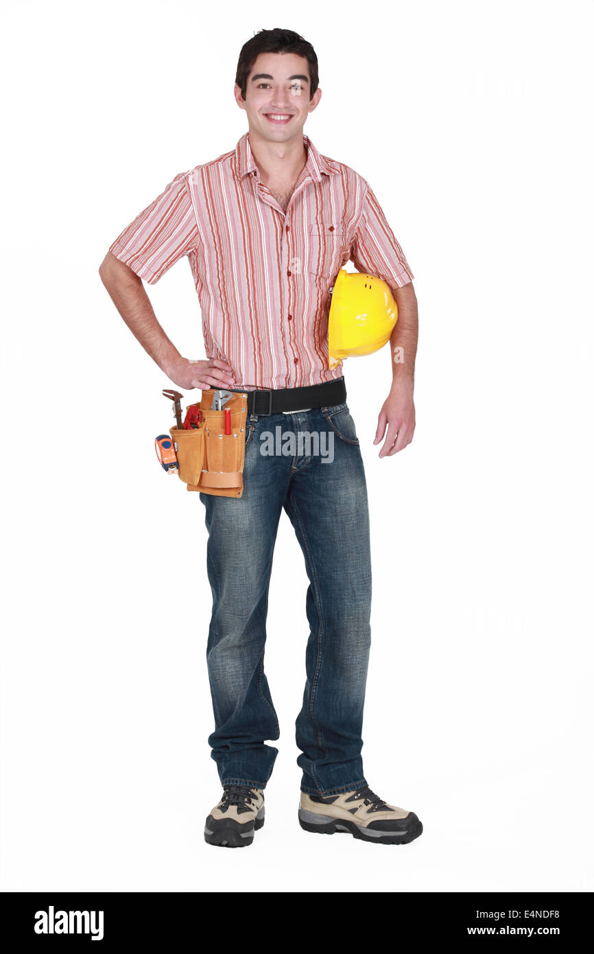 Portrait professional young carpenter Cut Out Stock Images & Pictures ...