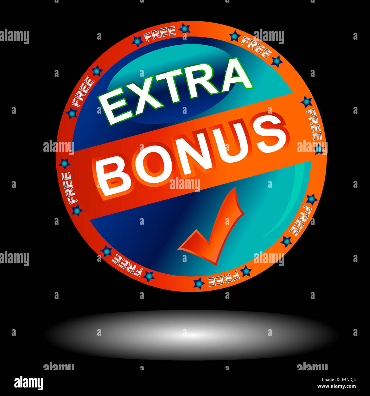 Blue bonus icon Stock Photo - Alamy