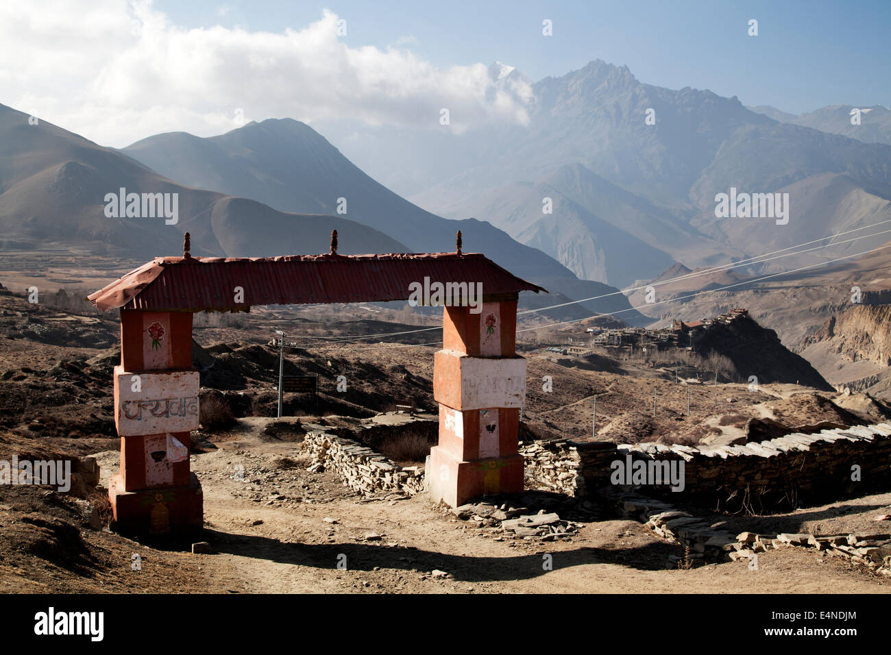 Entrance Gate at Muktinath, Annapurna Circuit, Himalayas, Nepal Stock ...