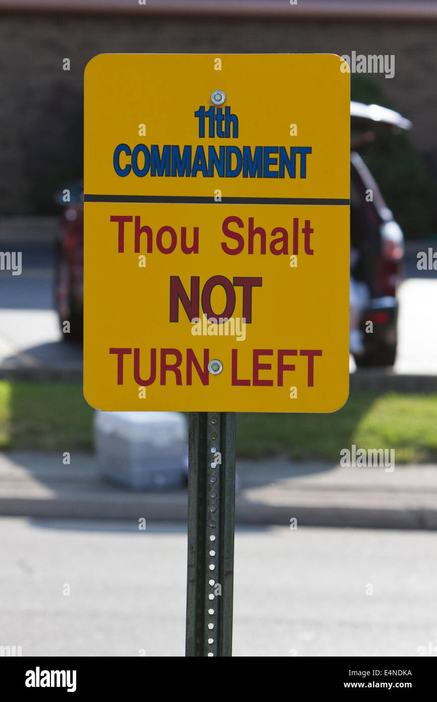 No left turn sign hi-res stock photography and images - Alamy
