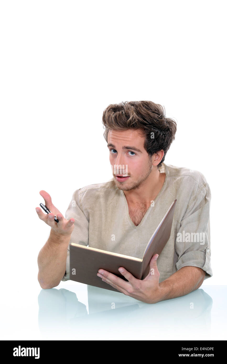 A writing man Cut Out Stock Images & Pictures - Alamy