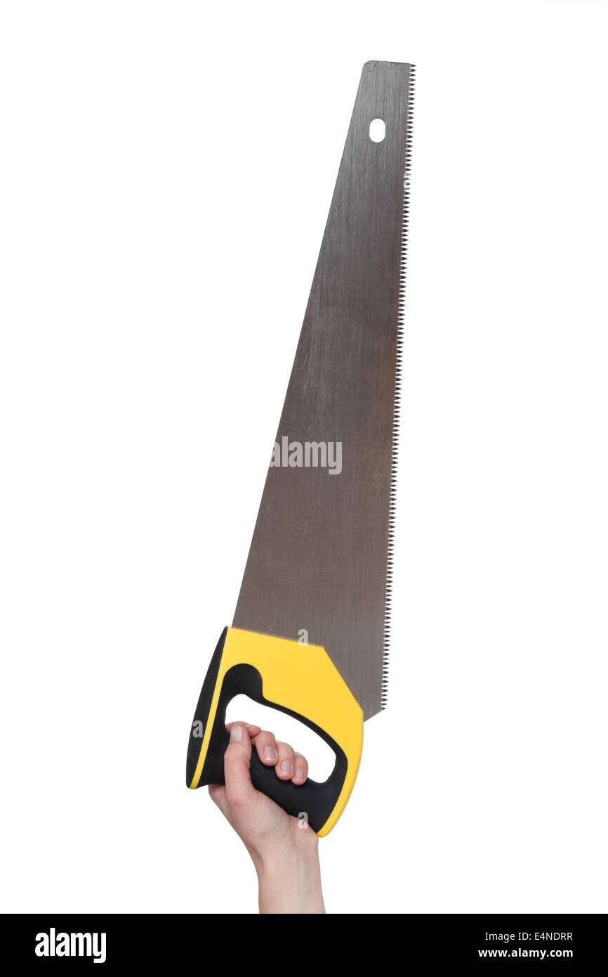 Close-up of hand-saw Stock Photo - Alamy