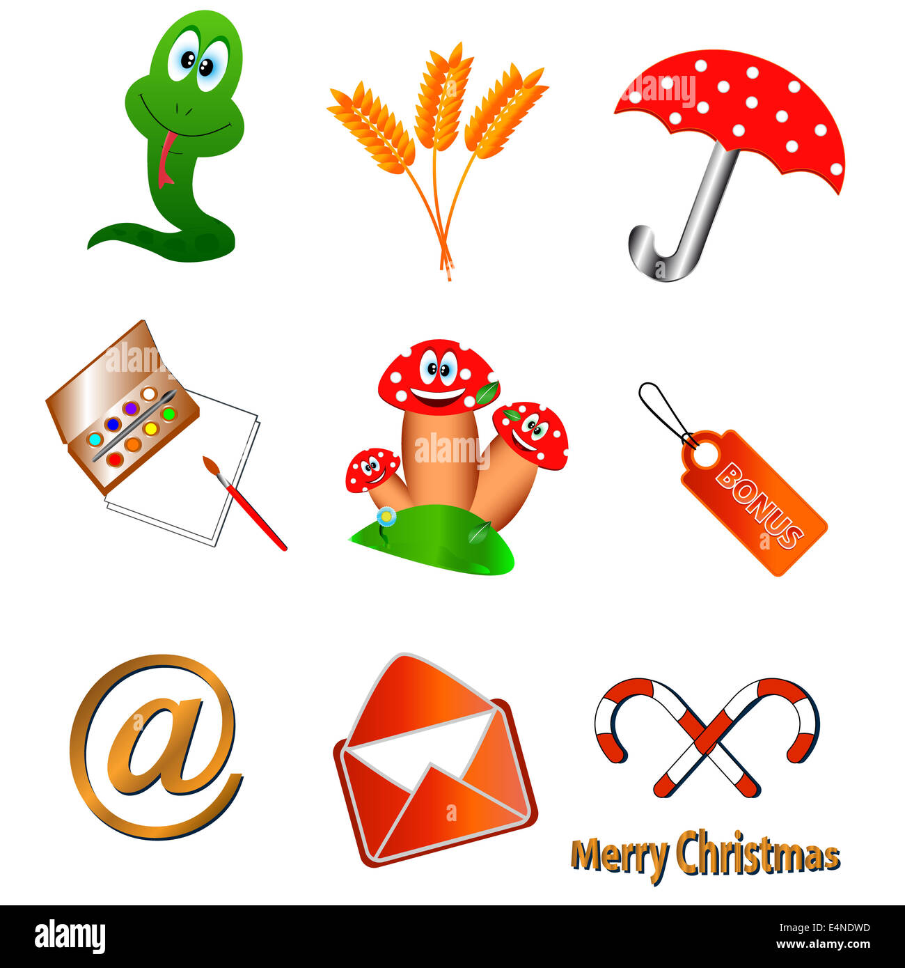 Nine unique icons Stock Photo - Alamy