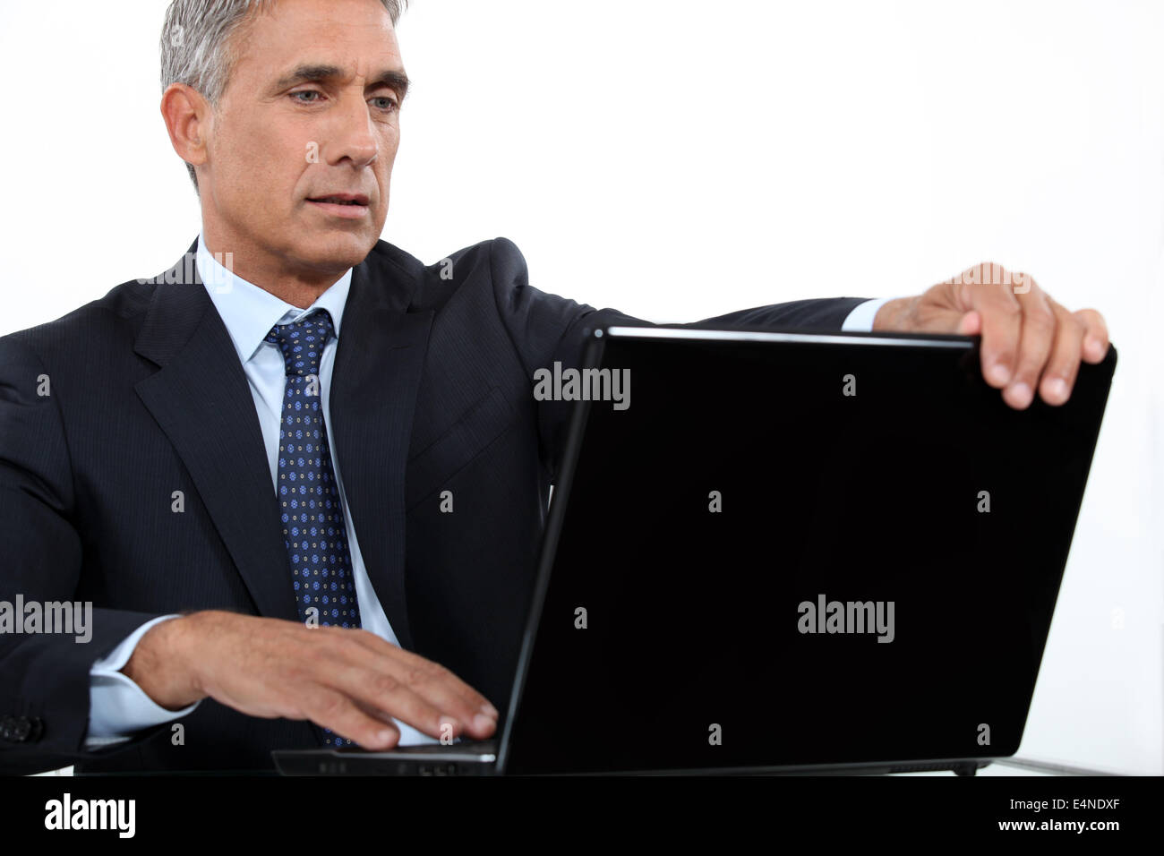 executive with computer Stock Photo - Alamy