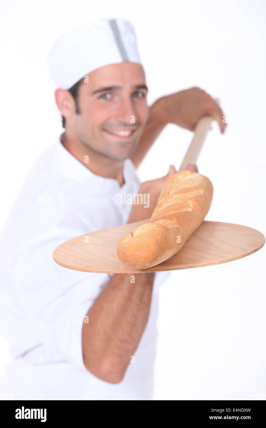 baker baking bread Stock Photo - Alamy