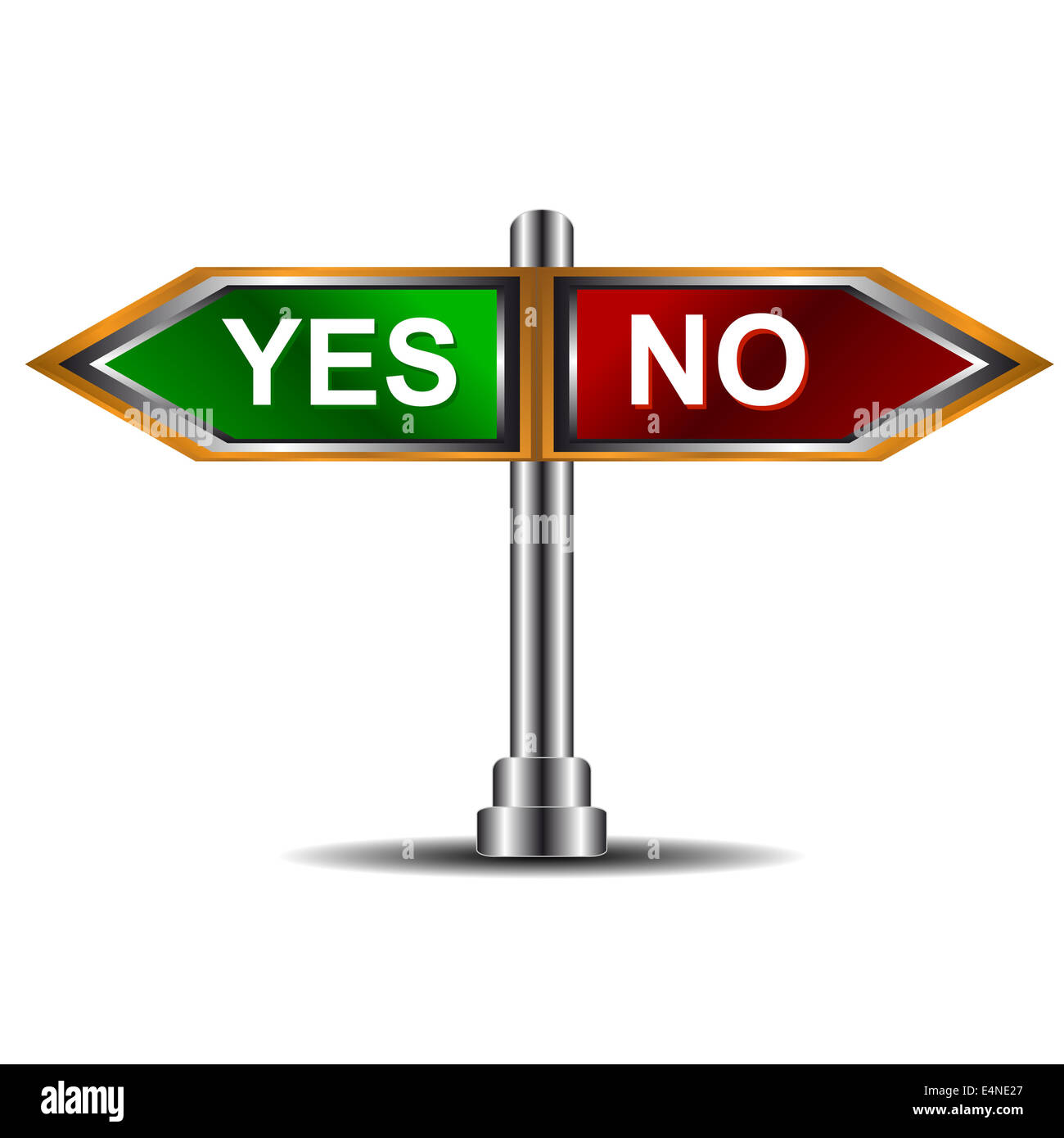 Sign yes and no Stock Photo - Alamy