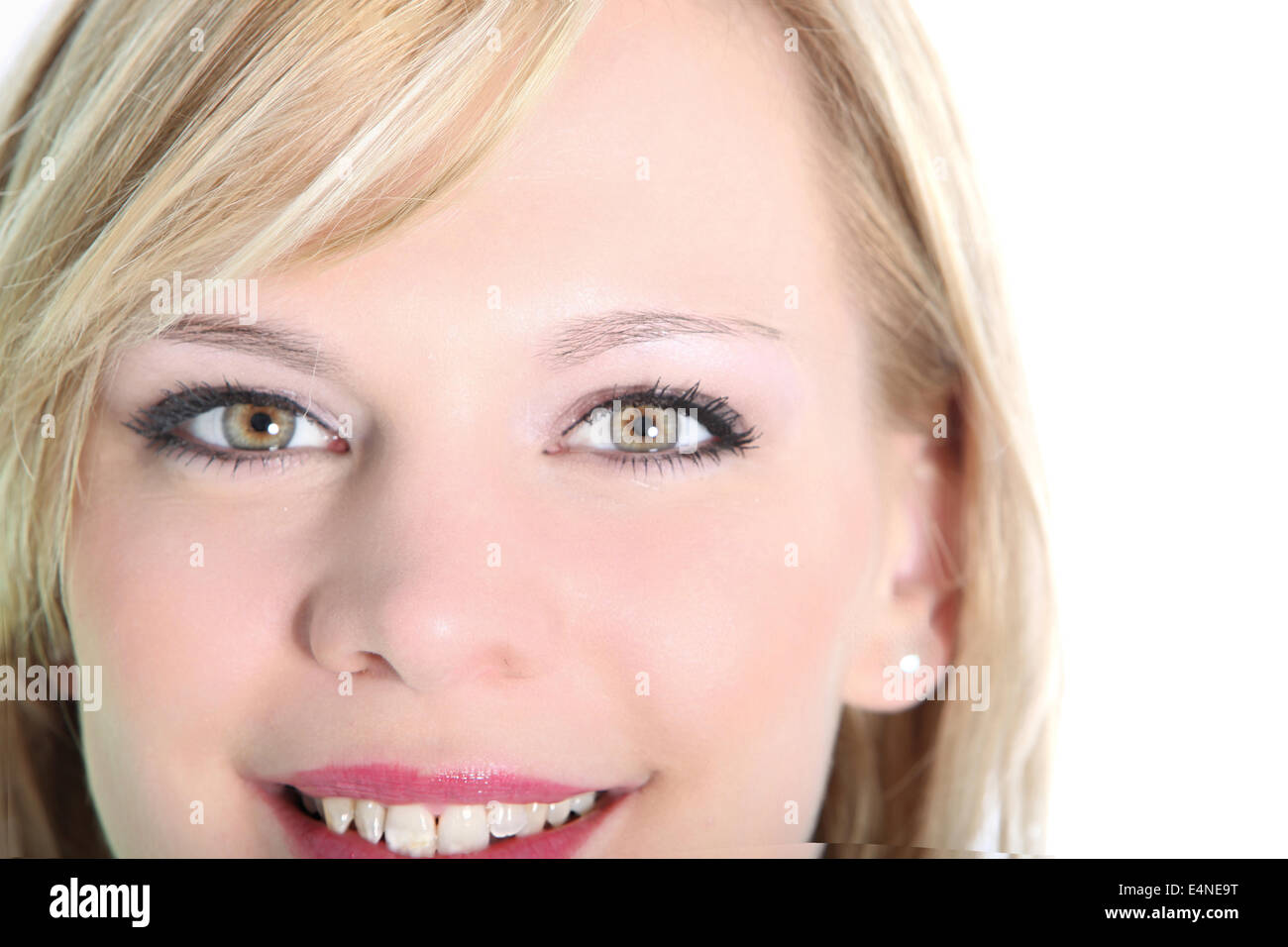 Close portrait girl subtle smile hi-res stock photography and images ...