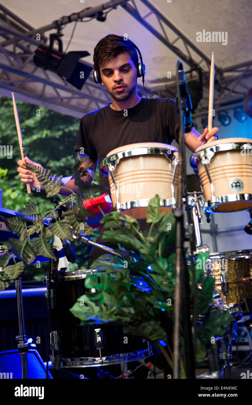 Segrate Milan Italy. 14th July 2014. The Italian electronic pop band M ...