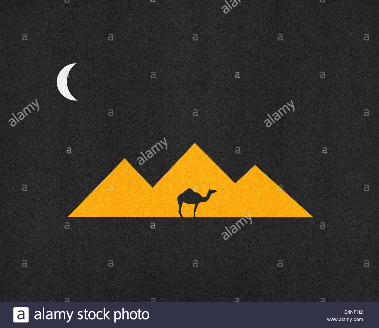 Camel Silhouette Pyramids Stock Photos & Camel Silhouette Pyramids ...